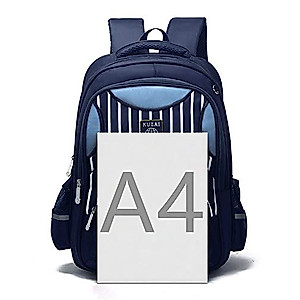 Mysticbags Boys Backpack Soccer Printed Kids School Bookbag for Primary Students Dark Blue