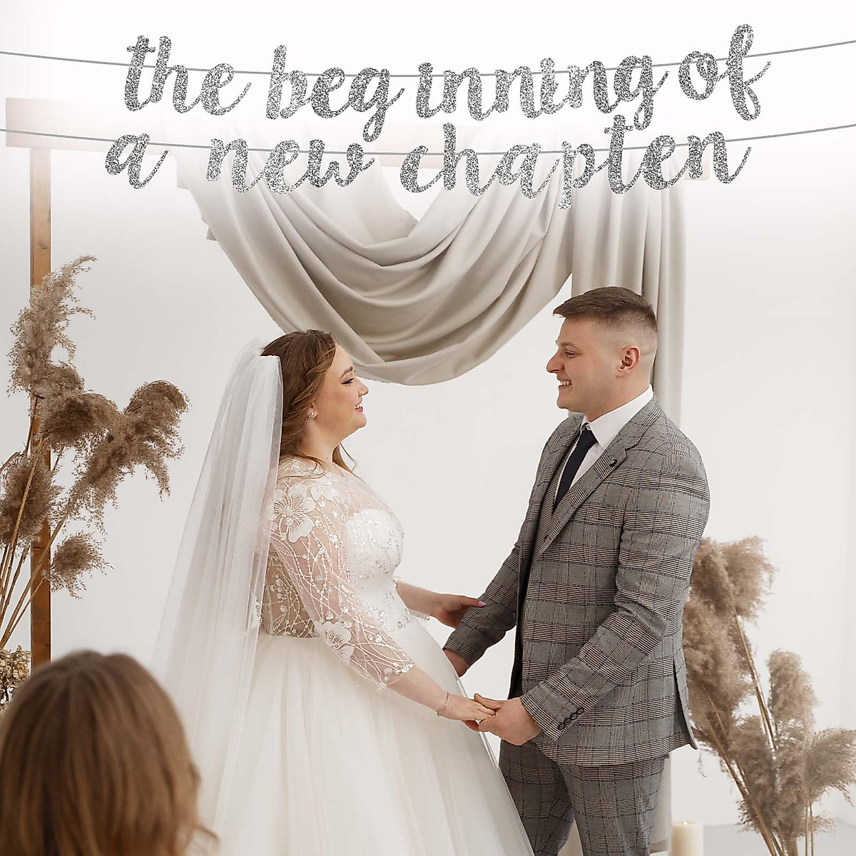 The Beginning of a New Chapter Banner Decorations, Farewell Party Decorations, Graduation Banner Glitter Silver, Farewell Banner for Housewarming, Retirement, Graduation, Moving