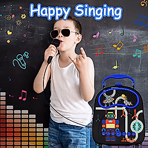 Kids Karaoke Machine for Boys Girls with 2 Microphones Portable Toddler Singing Machine Bluetooth Children Karaoke Toy Speaker Gift for Birthday Festival