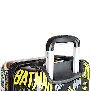 Fast Forward Batman Luggage for Boys, 20 Inches Hard-Sided Tween Spinner Suitcase for Toddlers, Kids Carry-On Travel Trolley, Kids Carry-On Luggage with Wheels