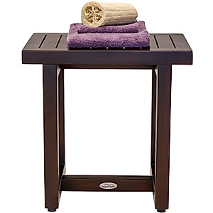 AquaTeak 18" Spa Mocha Teak Shower Bench