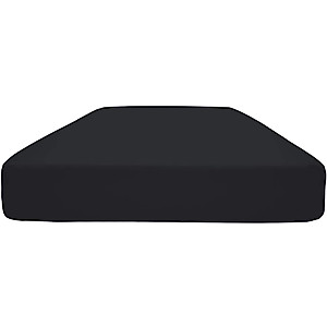 Betty Dain Stretch Jersey Knit Baby Crib Fitted Sheet, 100% Cotton, Elasticized Cover, Deep Corner Pockets, Fits Crib Mattresses Snugly, Machine Washable, Black, 52 x 28 inches