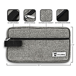 Striking Viking Beard Grooming Kit - Premium Beard Care Products for Men – Beard Shampoo, Beard Oil, Beard Balm Butter, Beard Brush, Wooden Comb, Mustache Scissors, & Toiletry Bag