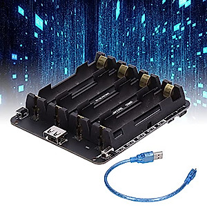 18650 Battery Holder Case , Electrical Testers Battery Testers 4-Channel Micro USB Interface Household Battery Holders 0.5A 5-8V Power Supply Expansion Module for Raspberry Pi