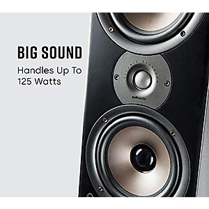 Polk Audio Monitor 70 Series II Floorstanding Speaker (Black, Single) for Multichannel Home Theater | Hi-Res Audio with Deep Bass Response | 1" Tweeter, (4) 6.5" Woofers | Bi-Wire & Bi-Amp