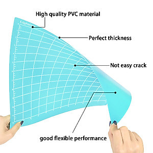 AHIJOY Light Grip Cutting Mat for Cricut 12“x12” 6 Pack Cricut Accessories Cutting Mat for Cricut Maker/Air 2/Air/One Adhesive Sticky Cutting Mats Accessories for Cricut,Blue