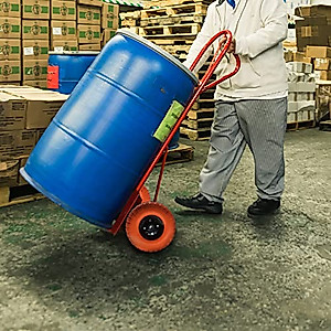 4.10/3.50-4 tire and Wheel Flat Free,10" Solid Tire Wheel with 5/8" Bearings,2.1" Offset Hub,for Gorilla Cart,Garden Carts,Dolly,Trolley,Dump Cart,Hand Truck/Wheelbarrow/Garden Wagon (2 Pack-Orange)