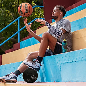 AND1 Fantom Rubber Basketball - Official Size Streetball, Made for Indoor and Outdoor Basketball Games, Sold Inflated, Black, Size 7