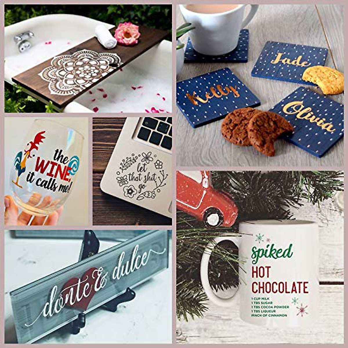 HTVRONT Black Permanent Vinyl for Cricut - 12" x 50 FT Black Vinyl Roll, Adhesive Vinyl Sheets for Cricut, Silhouette and Cameo