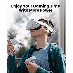 CIYOYO Battery Pack for Meta Quest 3/2, 6700mAh Power Bank for Oculus Quest 2/Quest 3, VR Accessories Portable Charger Compatible with Elite Strap, Extra 2.5-3.5H Playtime, Lightweight