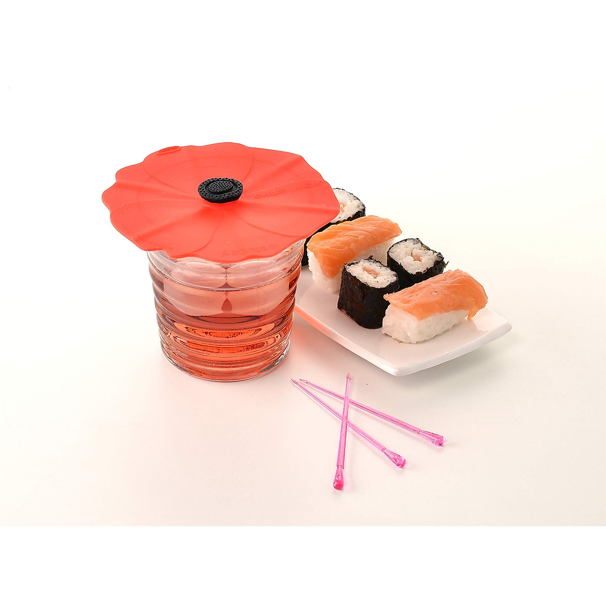 Charles Viancin Poppy Drink Cover Set/2