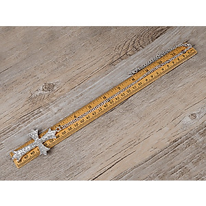 Alilang Vintage Inspired Reproduct Large Crystal Cross Necklace Pendant