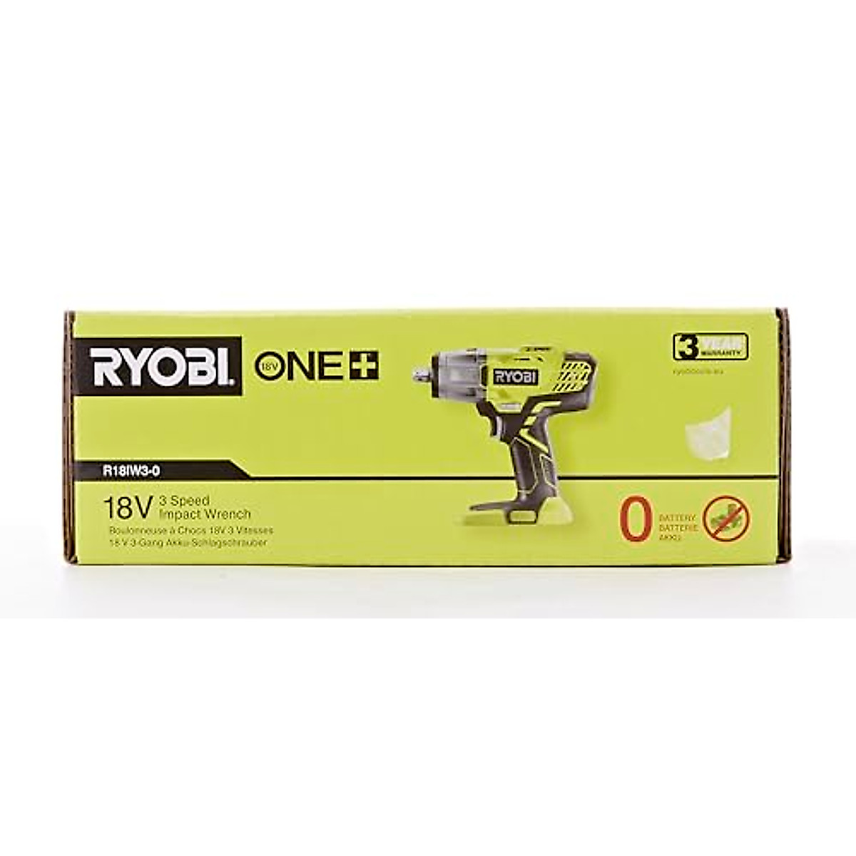 RYOBI R18IW3-0 18V ONE+ Cordless 3-Speed Impact Wrench (Body Only)