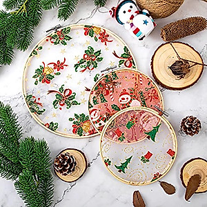 Matchne Embroidery Hoop 6PCS 4Inch to 10Inch Easily Loosen/Tighten Cross Stitch Supplies & Needlework Supplies Bamboo Wooden Hoops for Crafts