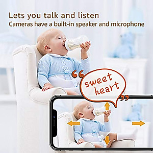 faleemi Wireless Security Camera, WiFi Pet Camera, Indoor Pan/Tilt Smart Security Camera with Cell Phone App, Night Vision, Motion Detection for Home/Office/Dog/Baby