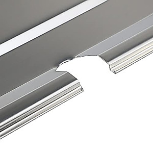 MY MIRONEY 2PCS 1/2 Size Steam Table Pan Cover Stainless Steel Solid Pan Lid with Handle Notched Buffet Pan Lids Catering Food Pan Cover Hardware (12.99" x 10.63")