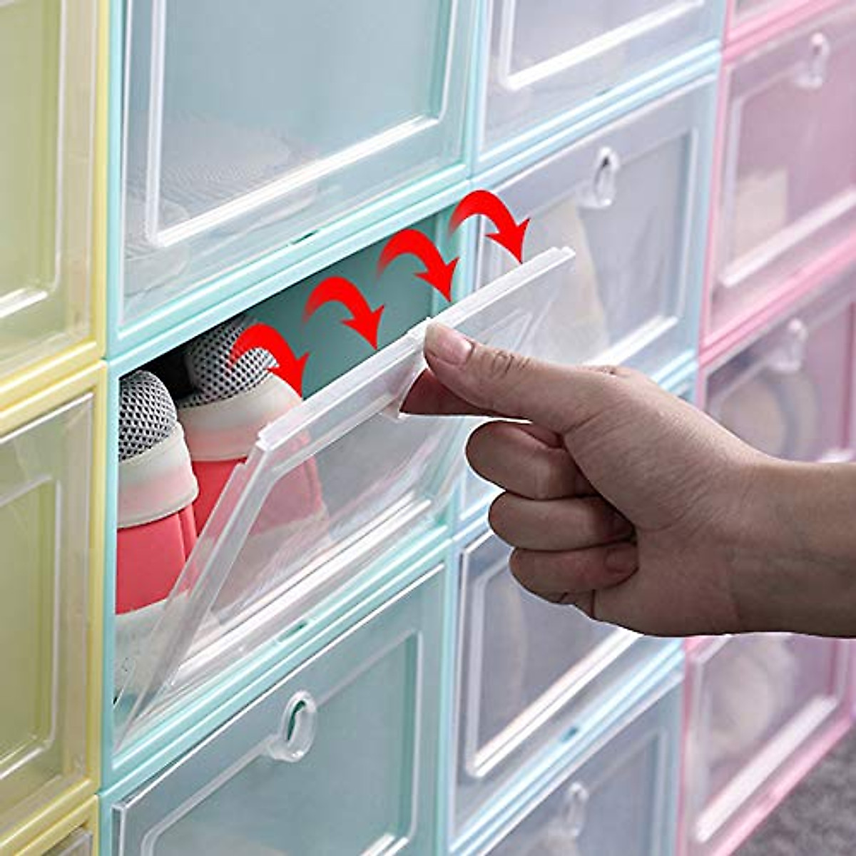 FRIDG Really Useful Boxes, Really Useful Organiser, Storage Boxes in a Clear Plastic Organiser and Clear Boxes Transparent Stackable Storage Box Shoes Drawer Case Organizer White M