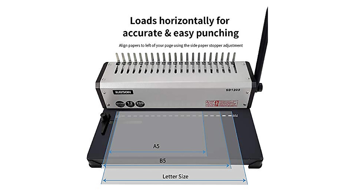 RAYSON SD1202 Comb Binding Machine - Professional Document Binding