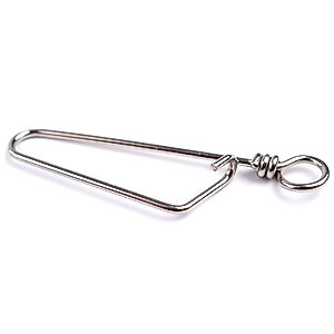 Gierzijia 100 Pieces Stainless Steel Coastlock Snaps, Paper Clip Lure Bait Pins, Saltwater Freshwater Strong Fishing Connector Fishing Tackle Kit Quick Change Safe Lock, Test: 15-156LB (4#)