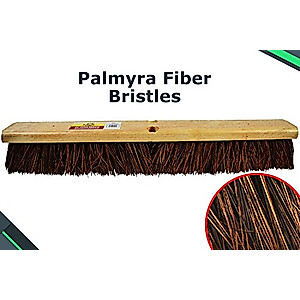 Bristles 4224 24” Push Broom Head for Indoor and Outdoor, Commercial Or Residential Use with Stiff Bristles for Heavy-Duty Work On Concrete, Patio, Garage, Stone Or Any Heavy Duty Cleaning