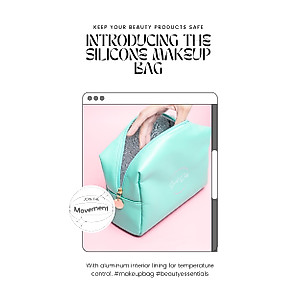 Premium PU Makeup Bag with Insulated Design & Vegan Synthetic Leather - Keep Your Makeup Safe and Dry with Water Resistant Cosmetic Bag - Perfect for Travel and Easy Cleaning