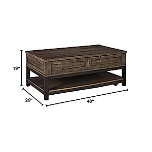 Signature Design by Ashley Johurst Rect Lift Top Cocktail Table, Brown