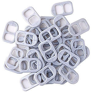 The Beadery Plastic SODA POP TAB MED Silver Pearl, 150 Count