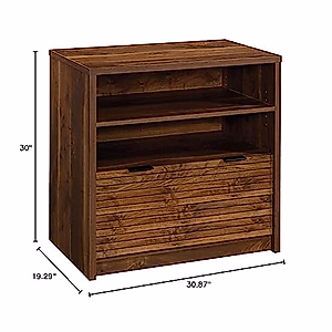 Sauder Harvey Park Engineered Wood Lateral File Storage Cabinet in Grand Walnut