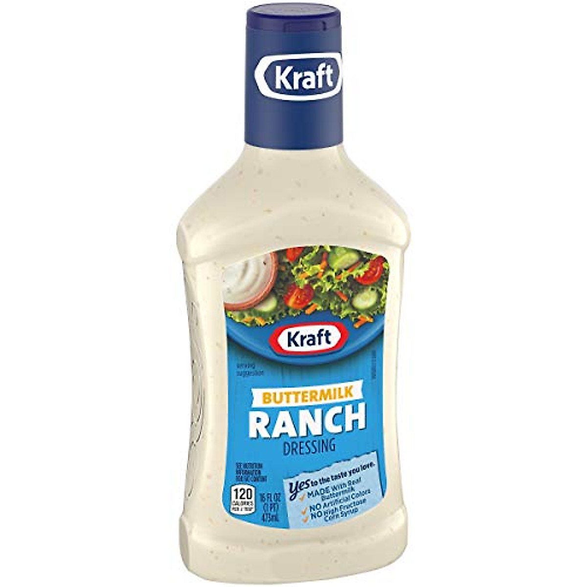 Kraft Buttermilk Ranch Salad Dressing (16 fl oz Bottles, Pack of 6)