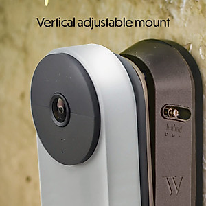 Wasserstein Vertical Adjustable Mount for Google Nest Doorbell (Battery) - Made for Google Nest