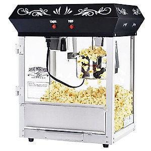 6111 Great Northern Popcorn Black Foundation Top Popcorn Popper Machine, 4 Ounce