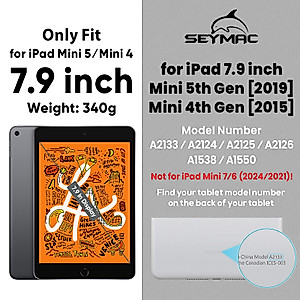 SEYMAC for iPad Mini 5/4 Case, 7.9 Inch, Sturdy Heavy Duty Shockproof Full-Body Protective Case with Screen Protector, Rotating Stand, Hand/Shoulder Strap, Camo/Pink