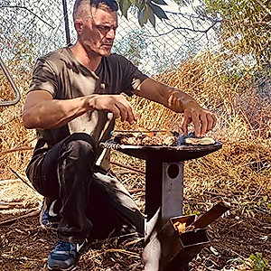 Spitfire BBQ Grill Set for Patrol Rocket Stove, Grill with cast Iron ...