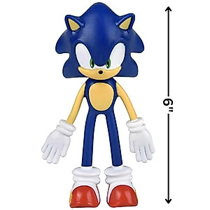 Bend-Ems Sonic The Hedgehog Bendable Action Figure Poseable PVC Toy for Fans & Collectors