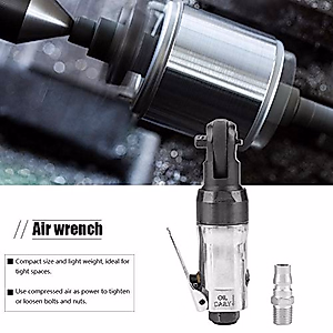 Jadeshay Professional 3/8" Square Drive Pneumatic Air Ratchet Wrench, Compact Powerful and Easy to Use Tool for Machinery, Automotive, Shipbuilding