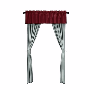 Chic Home BCS06738-AN Emily 20 Piece Comforter Set Color Block Floral Embroidered Bag Bedding, King, Burgundy