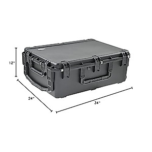 SKB 3I-3424-12BC iSeries 34" x 24" x 12" w/Wheels Cubed Foam, Black
