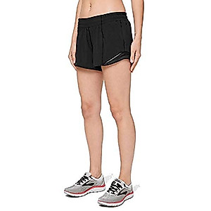 Lululemon Athletica Hotty Hot Short Low-Rise 4 inch Long (Black, 4, Numeric_4)