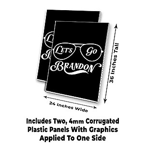 Let's Go Brandon (24" x 36") 4Mm Corrugated Plastic Panel, Graphics Applied to 1 Side (Pk of 2) | Trump, Biden, Political, MAGA, Republican, FJB