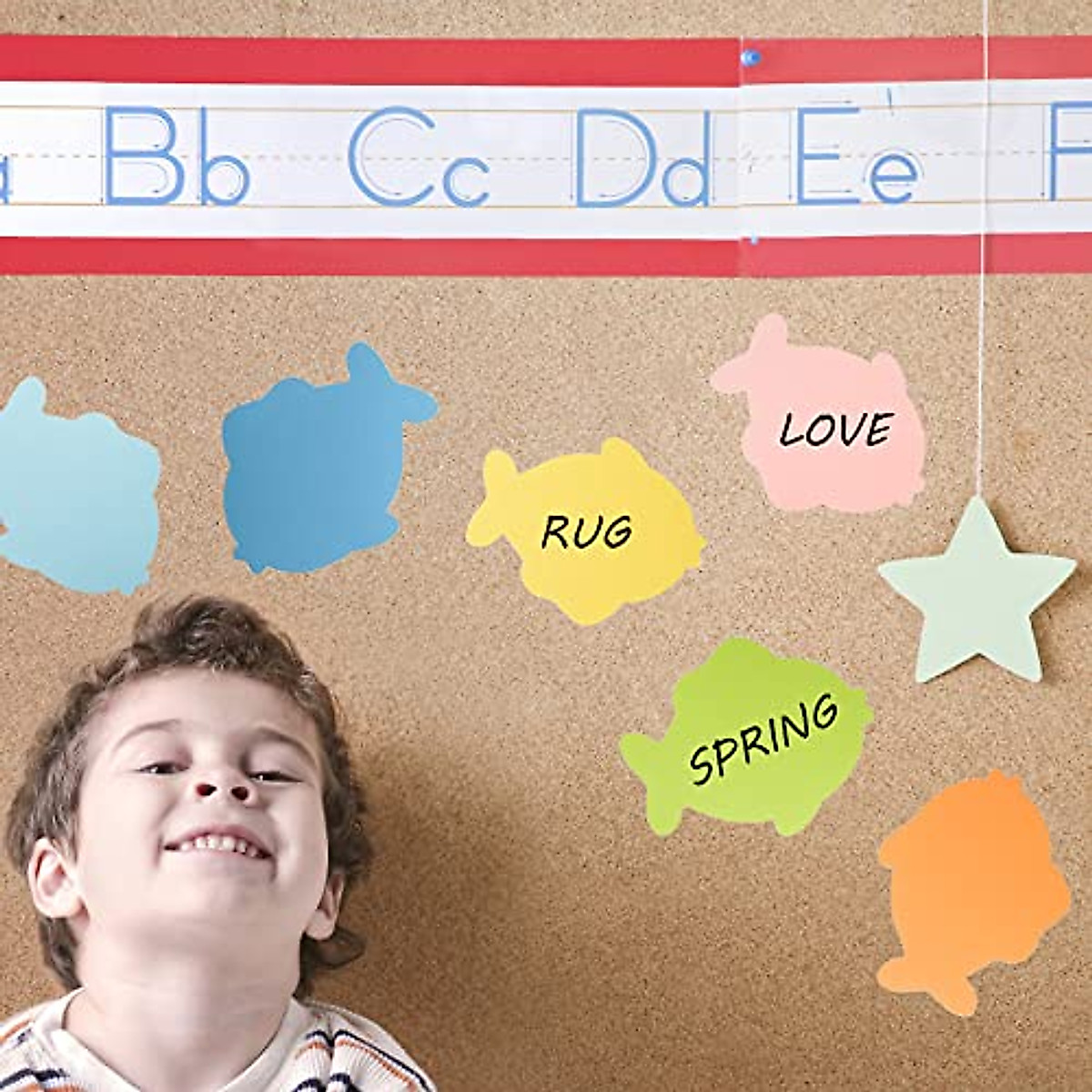 144 Pieces Large Fish Cutouts Paper Fish Shapes Assorted Color Ocean ...