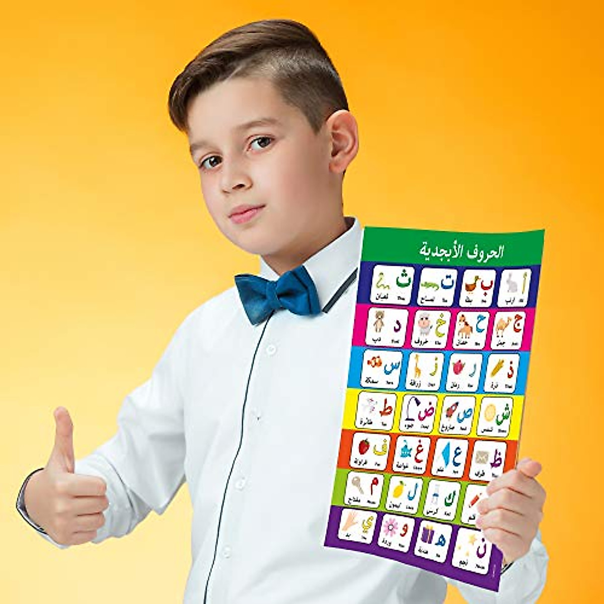 Dosmaxx 10 Large Arabic&English Educational Posters for Kids,Arabic Alphabet for Kids,Preschool, Homeschool,and Elementary Classroom Displays,Teach Numbers,Colors,Animals,Arabic Letters,Weather