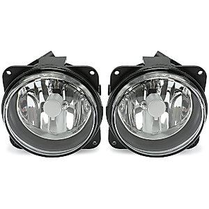 HECASA Fog Lights Bulbs Compatible with 2000-2004 Ford F-150 F150 Harley Davidson Left Right Pair Clear