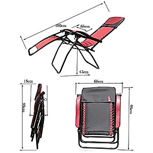 XZGDEN Lightweight Sun Lounger Recliner Reclining Steel Frame Garden Beach Terrace Balcony