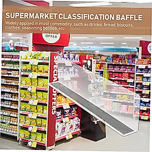 WHAMVOX 4pcs Shelf Divider Closet Shelf Separators Store Goods Separators Shelves Organizer Adjustable Shelves Book Dividers for Shelves Clear Shelf Clear Shelves L-Shaped Side Divider PVC