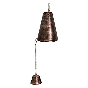 Legends Direct Set of 2, Haiwiian Premium Metal Cone Torches for Outdoor, 54" Tall- Tiki Style/w Snuffer, Fiberglass Wick & Large 32oz Oil Lamp - Torches for Patio, Garden (Brushed Bronze)