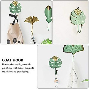 Cabilock Towel Hooks Towel Hooks Towel Hook 4pcs Wall Hooks Palm Leaf Monstera Leaf Shaped Hook Coat Hooks Hat Robe Hook Entryway Key Hanger Towel Hooks Towel Hook Towel Hook