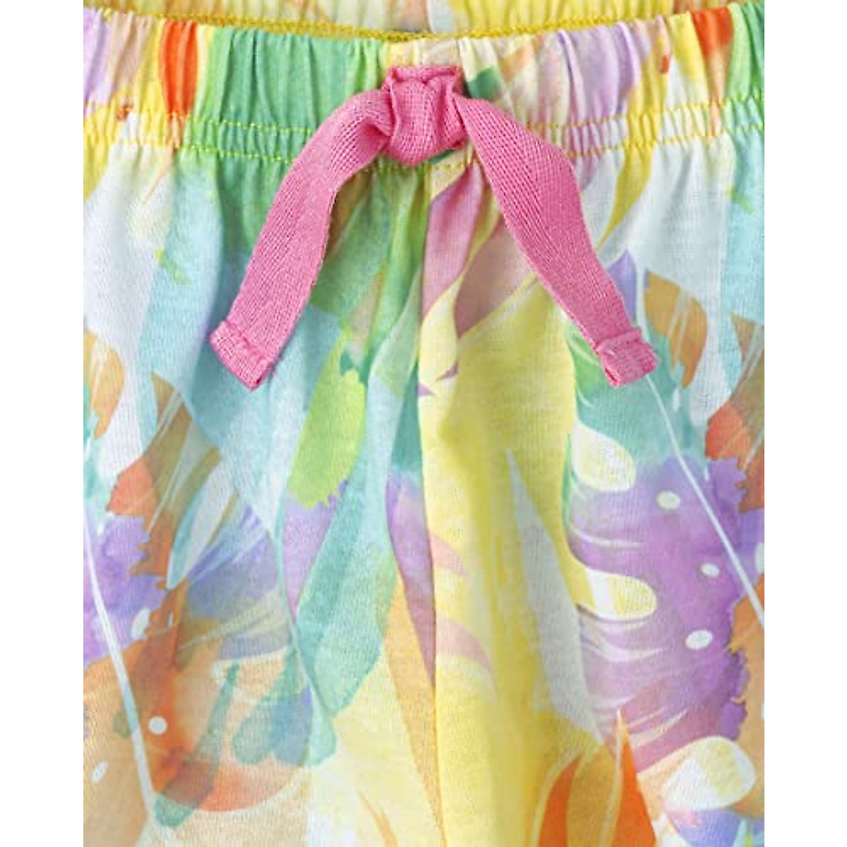 The Children's Place girls The Children's Place Shorts Pajama Set, Tropical, Small US