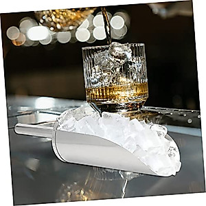 Hoement 1pc Multi-function Spatula Stainless Steel Ice Cubes Plastic Food Stainless Steel Ice Scoop Dry Goods Scoop Metal Candy Scoop Bar Ice Scoop Ice Metal Scooper Ice Scooper Ice Scoops