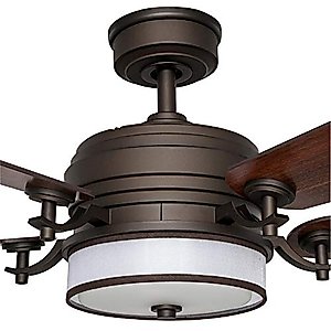 Home Decorators Collection 52 in. Indoor Bronze Organza Shade Ceiling Fan