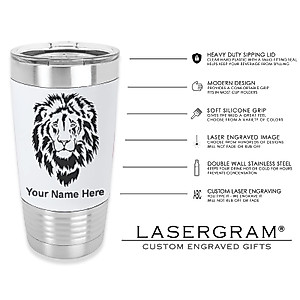 LaserGram 20oz Vacuum Insulated Tumbler Mug, Virgen de Guadalupe, Personalized Engraving Included (Silicone Grip, White)